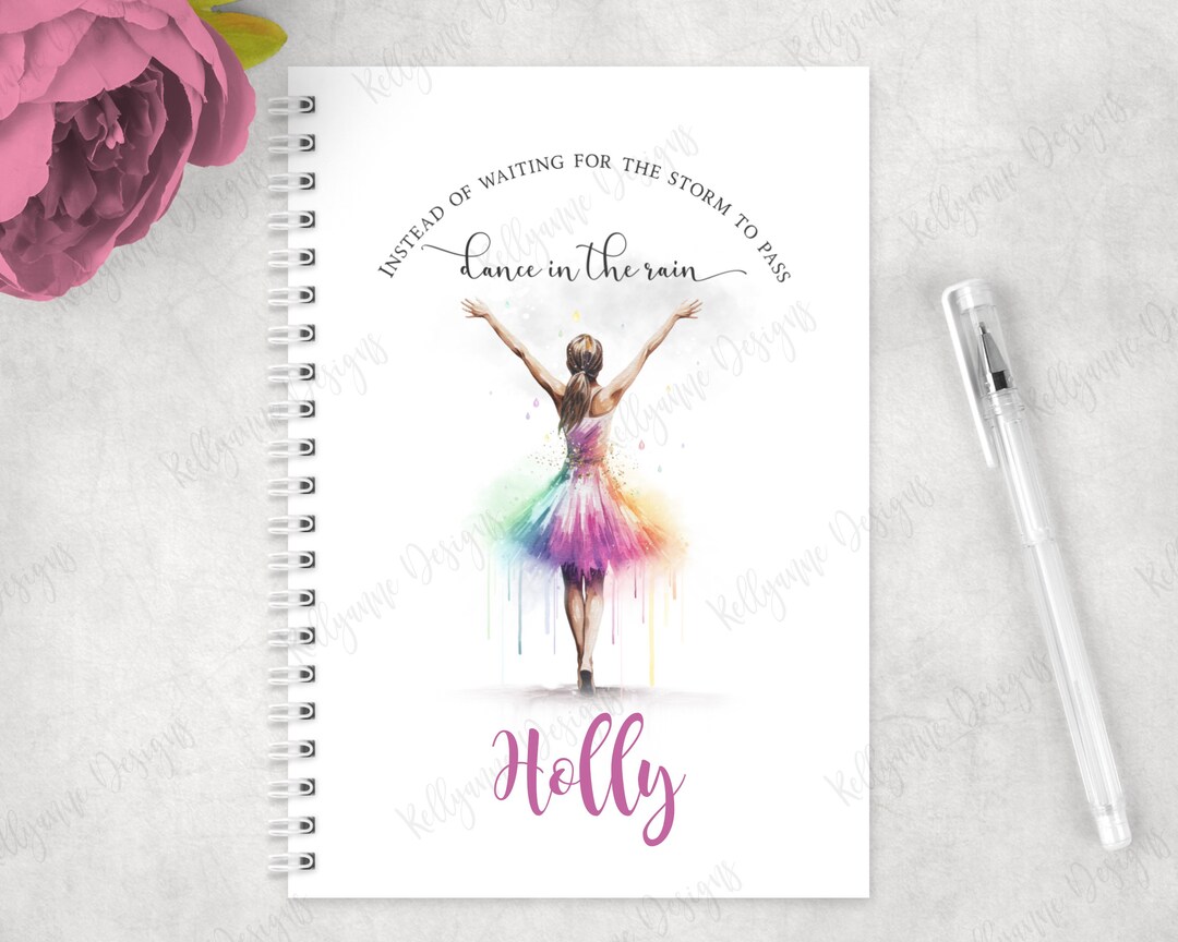 Personalised Dance Notebook, Gymnast Notebook, Notebook for Girls ...
