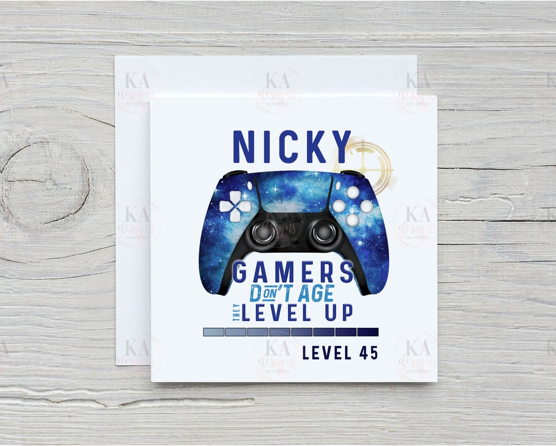 Personalised Gamer Birthday Card, Gaming Card, PC Gamer, Age Card ...
