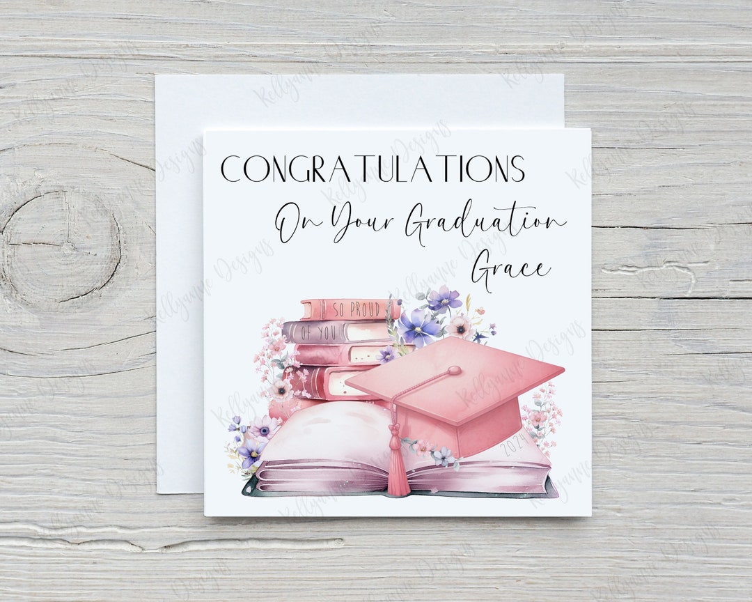Graduation Card, Congratulations on Your Graduation, Personalised ...