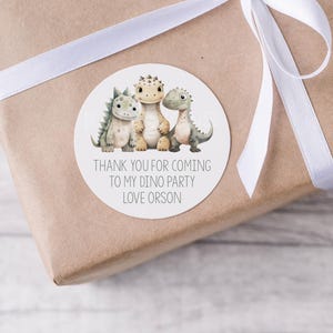 Dinosaur Birthday Party Stickers, 24 Personalised Stickers, Thank You ...