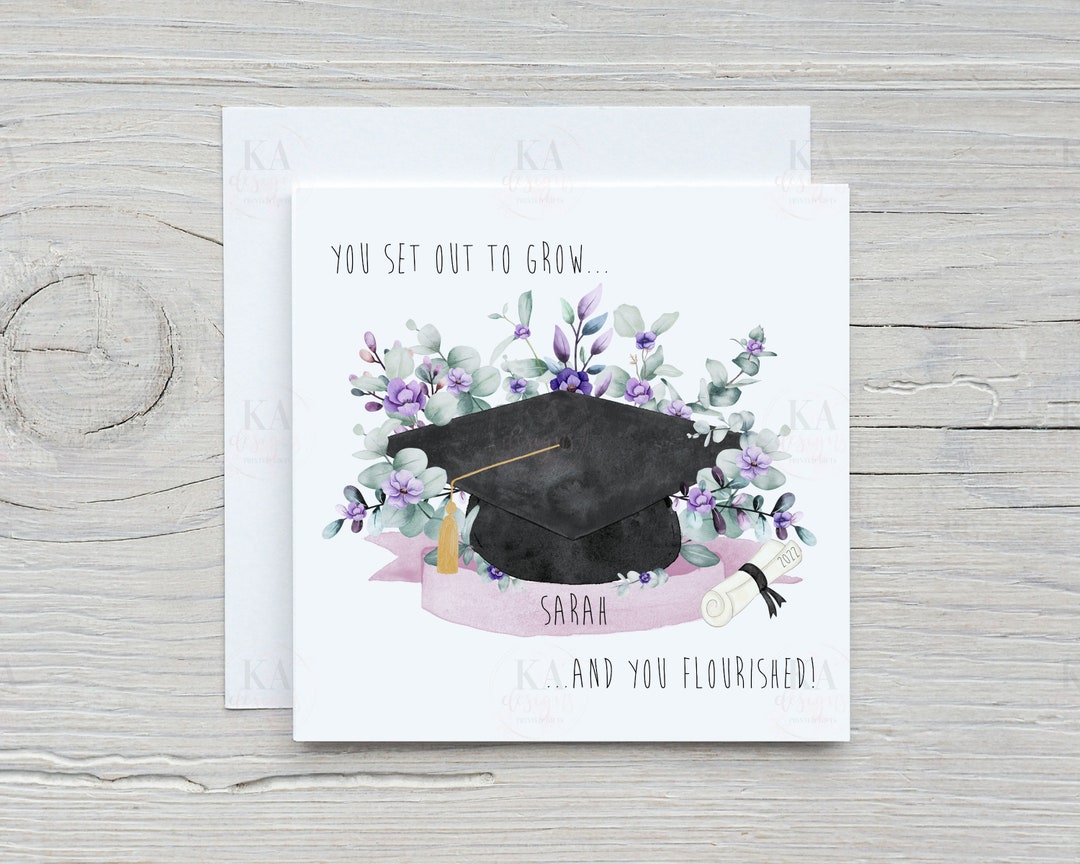Graduation Card, Congratulations on Your Graduation, Floral Graduation ...