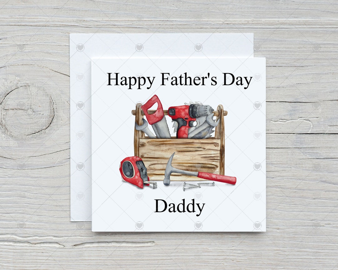 Tools Father's Day Card, Happy Father's Day, Builder Tools, Dad, Daddy ...