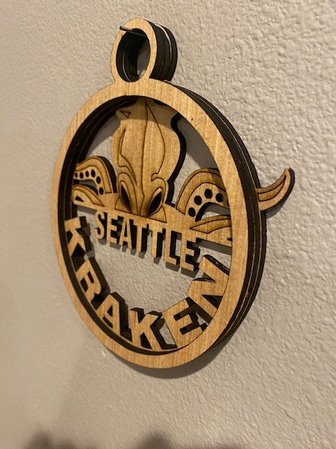 Seattle Sports Teams. 3 Layer Christmas Ordainments or Wall Art ...