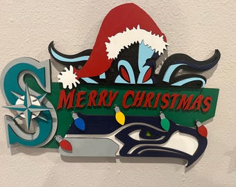 Laser Cut Seattle Sports Teams. Kraken, Mariners, Sounders, and ...