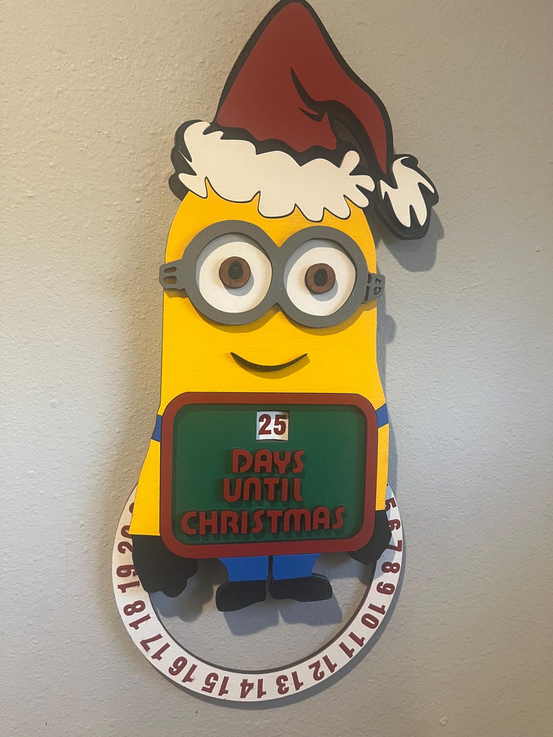 Minion Christmas Countdown Calendar Files for Cutting - Etsy