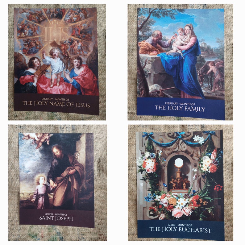 Catholic Month Themes DIGITAL DOWNLOAD | 12 Pack 8x10 | Liturgical ...
