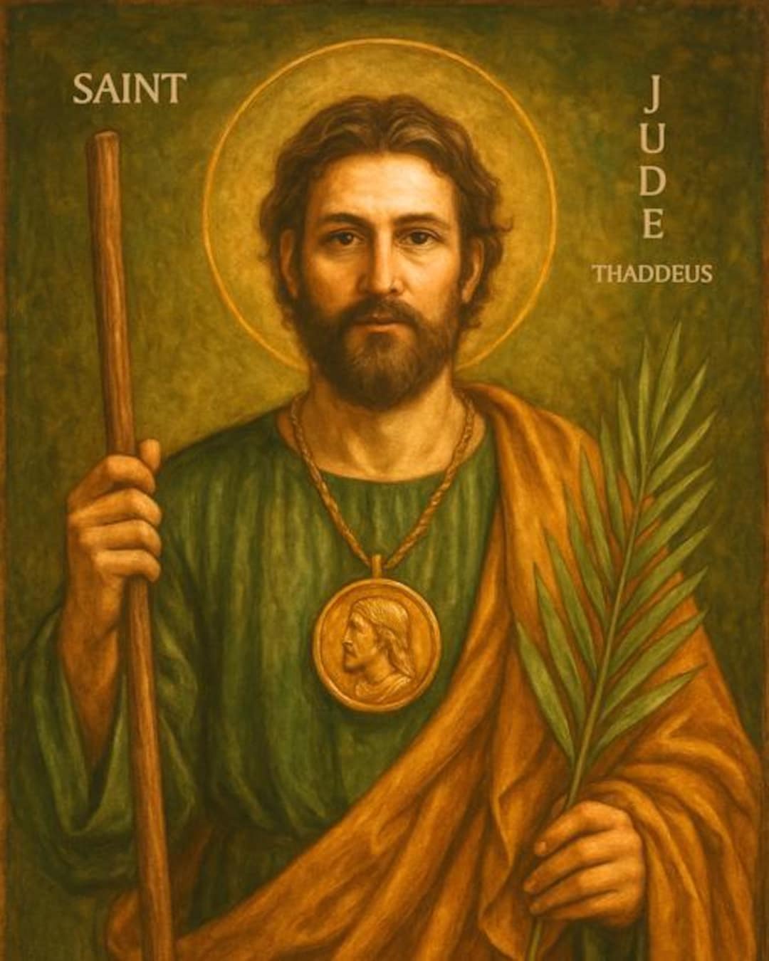 St. Jude Thaddeus Icon Style Catholic Art PRINTABLE DOWNLOAD - Etsy