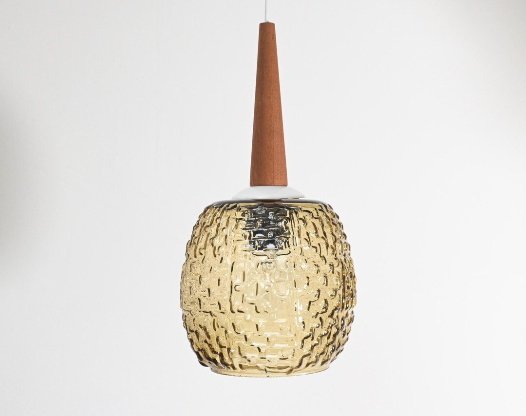 Scandinavian Ceiling Pendant Light, Hanging Lamp With Glass Shade and ...