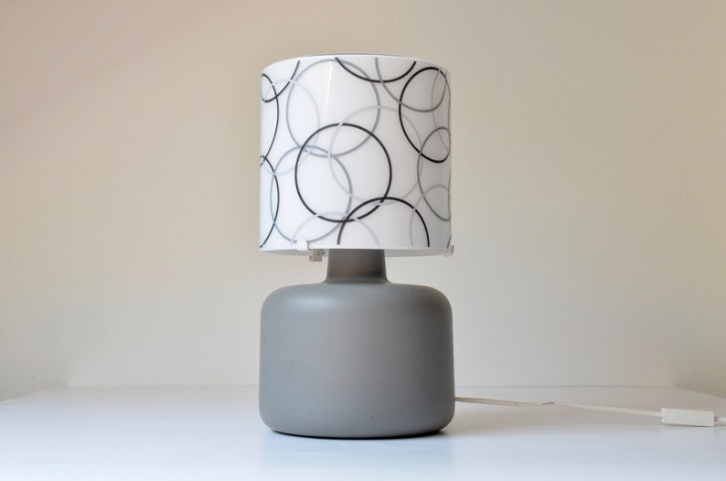 Rare Vintage Postmodern Table Lamp With Glass Shade, LIMBO Type B0215 ...