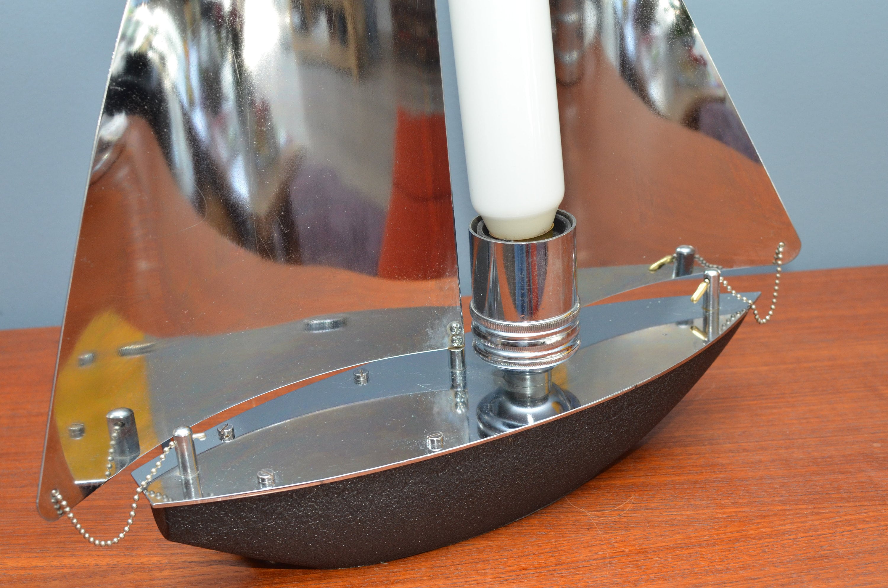 Very Rare Art Deco Style Chromed Sailing Boat Table Lamp - Etsy