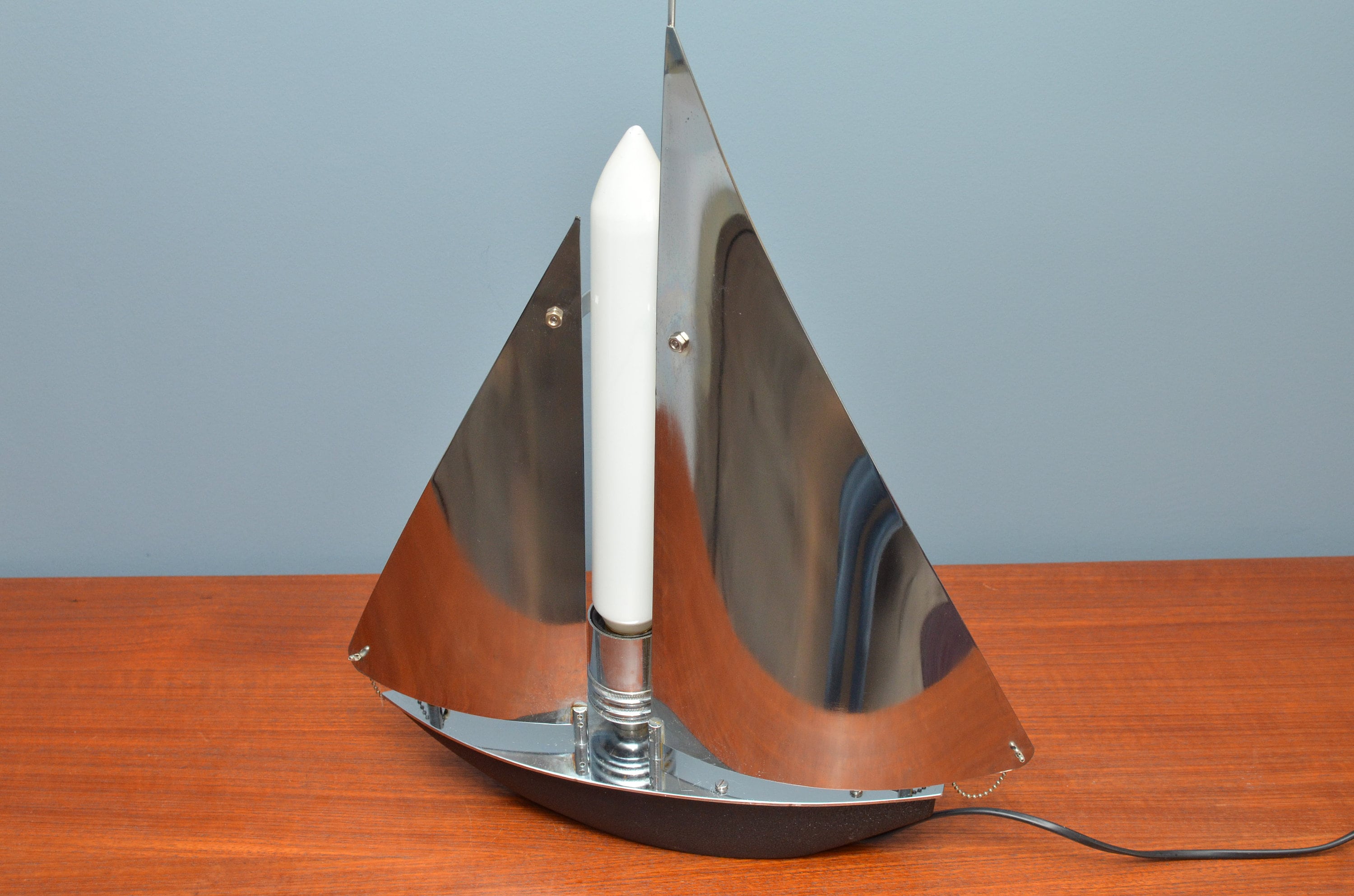 Very Rare Art Deco Style Chromed Sailing Boat Table Lamp - Etsy