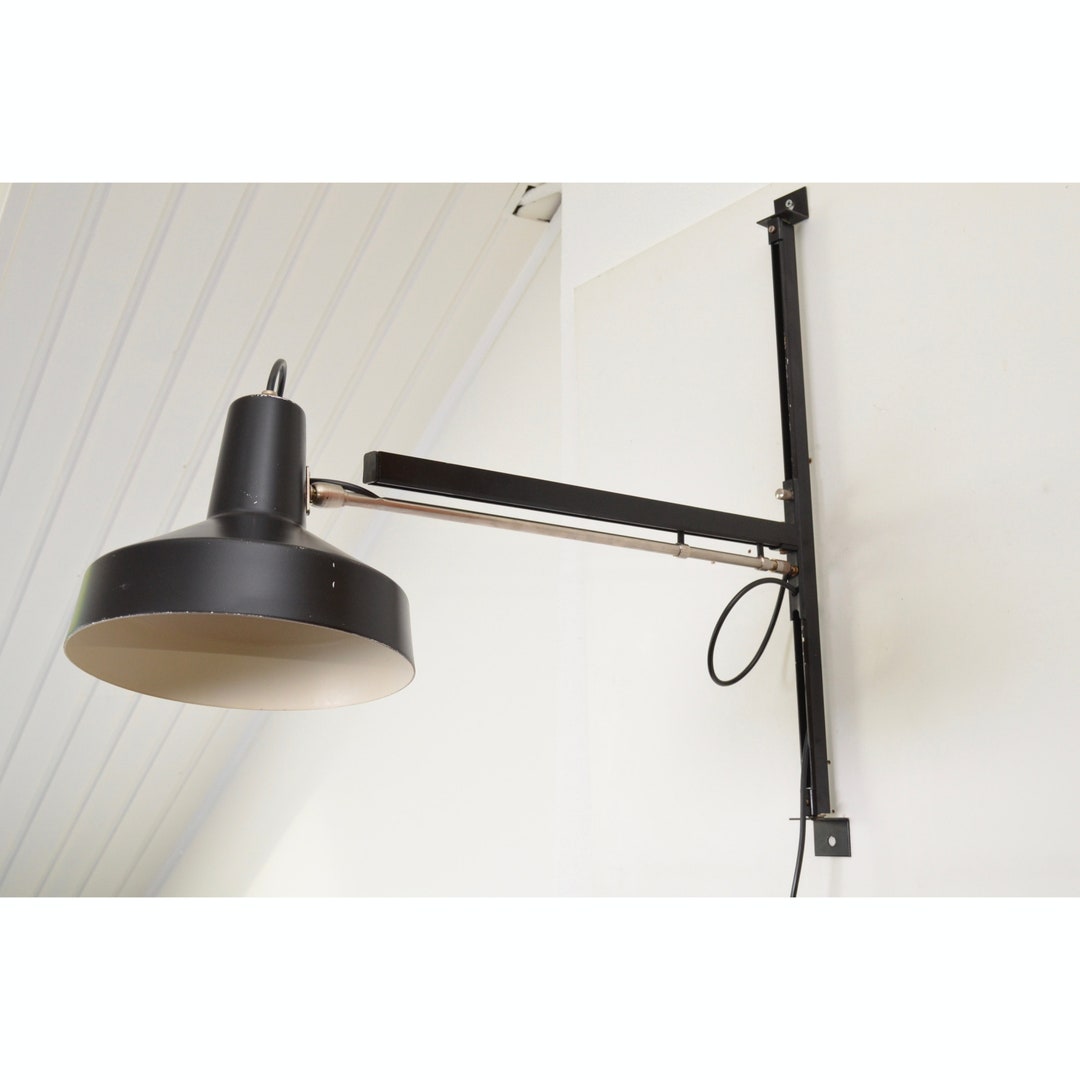 Large Dutch Modernist Midcentury Telescope Metal Wall Lamp by Niek ...
