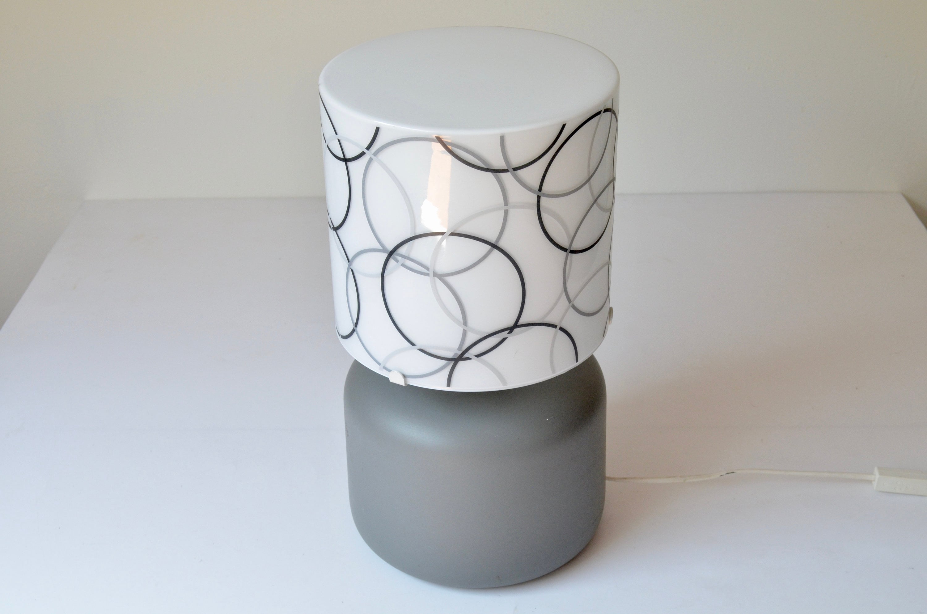 Rare Vintage Postmodern Table Lamp With Glass Shade, LIMBO Type B0215 ...