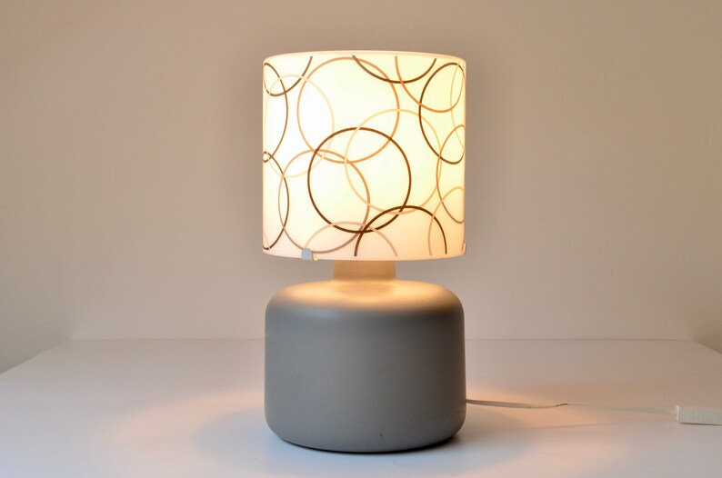Rare Vintage Postmodern Table Lamp With Glass Shade, LIMBO Type B0215 ...