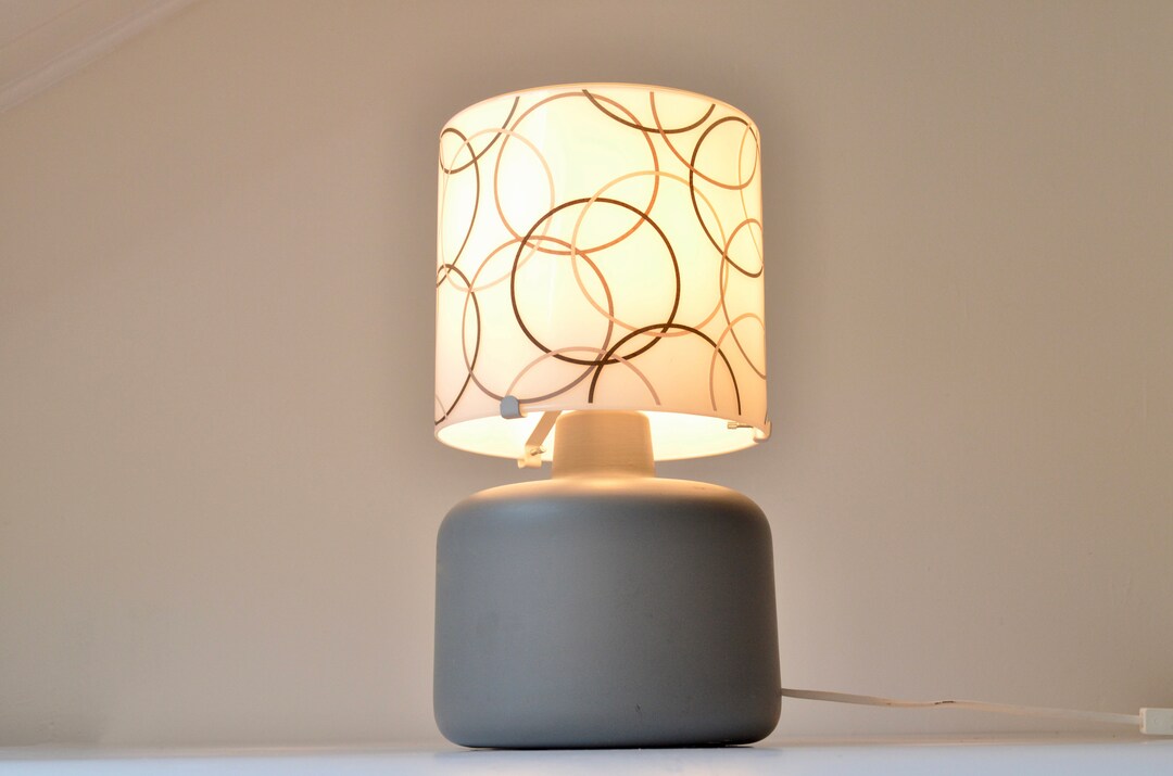 Rare Vintage Postmodern Table Lamp With Glass Shade, LIMBO Type B0215 ...