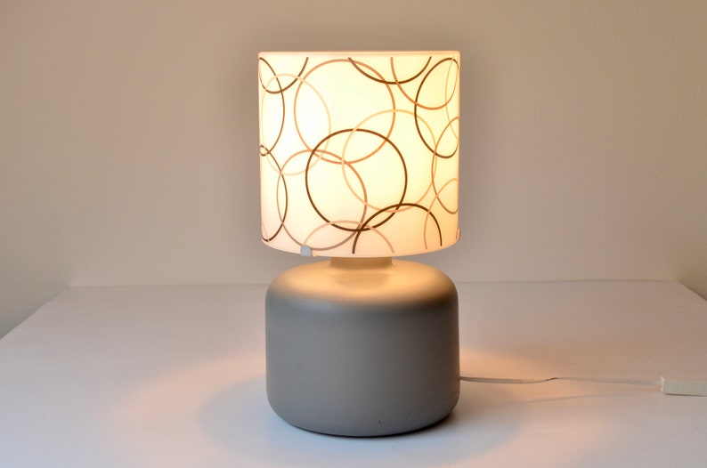 Rare Vintage Postmodern Table Lamp With Glass Shade, LIMBO Type B0215 ...