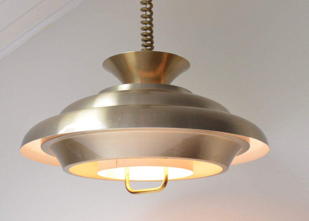 Midcentury Pull Down Lamp From the 70s Made by Dijkstra - Etsy