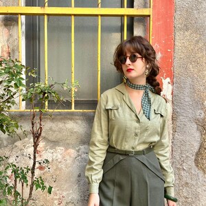 Vintage 1940s 1950s Style “ava” Flannel Shirt Blouse - Size S,M,L,XL - Etsy