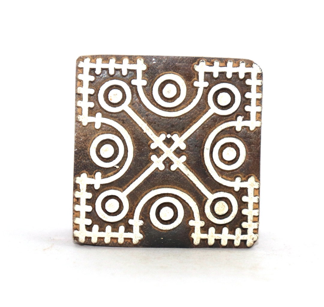 Buy Wooden Indian Traditional Square Design Printing Stamps, Blocks for ...