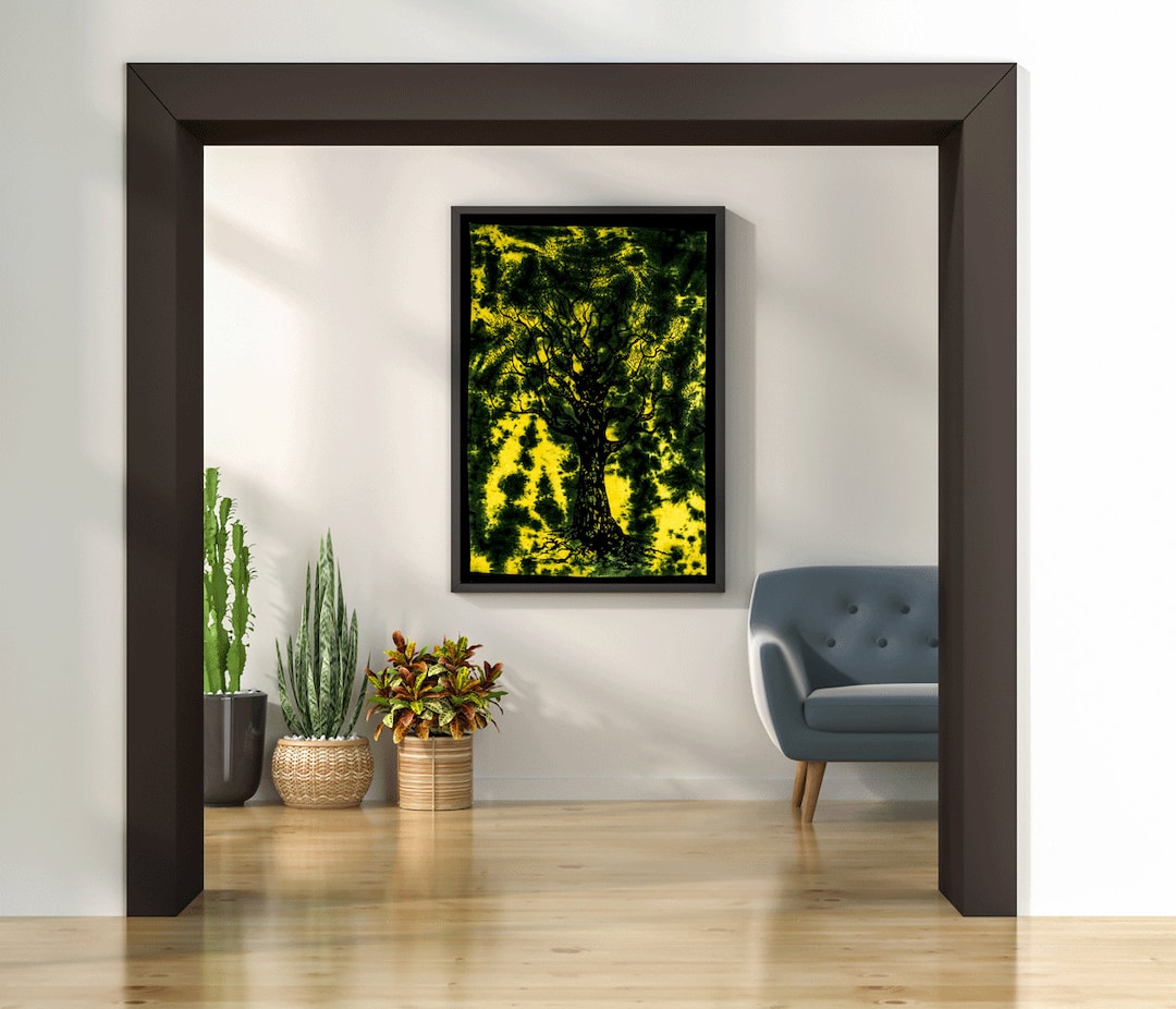 Life of Tree Poster Wall Hanging Handmade Cotton Poster for Room Office ...