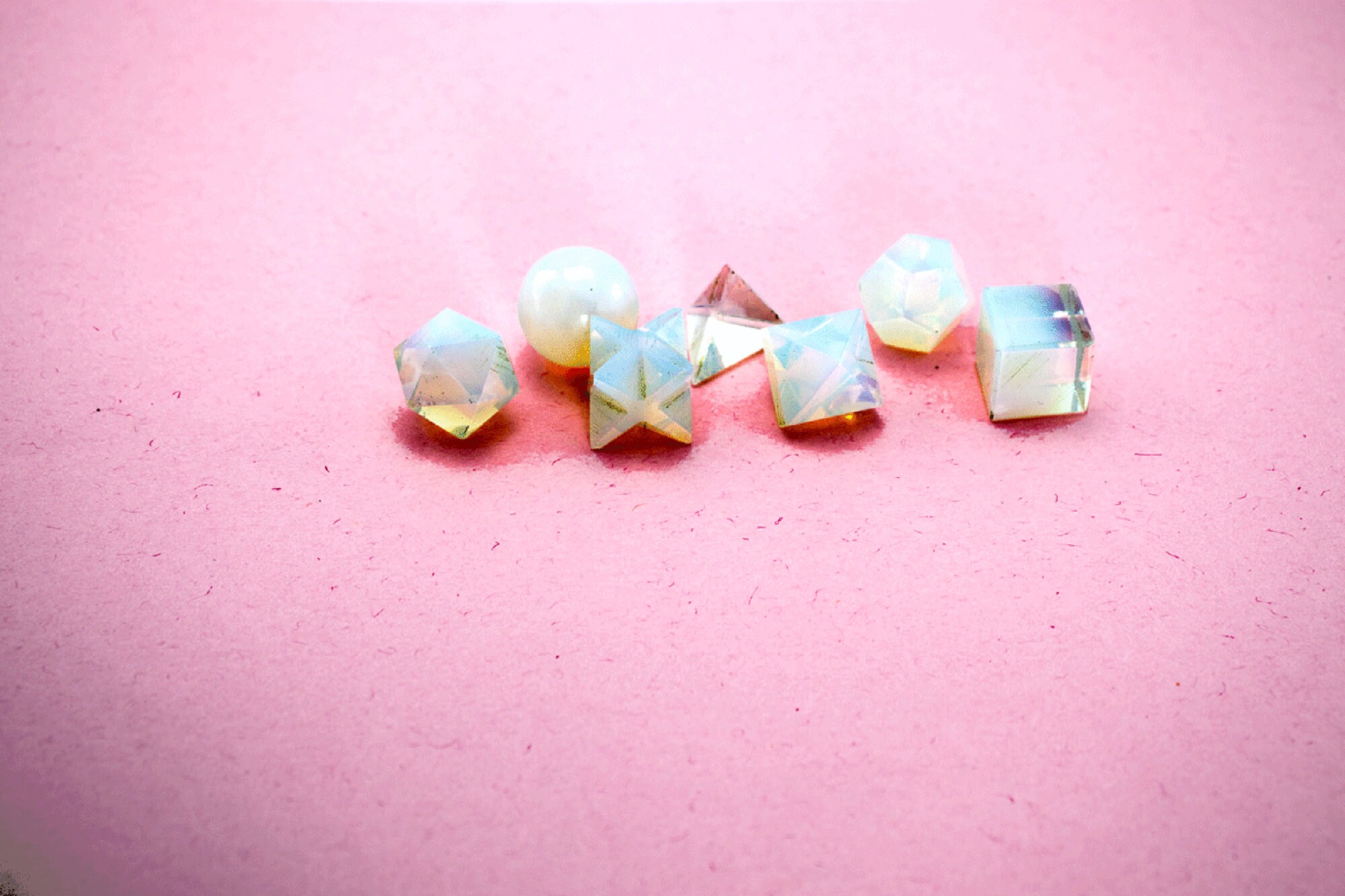 Reiki Natural Opalite Platonic Geometry Shape Stone set of 7 - Etsy