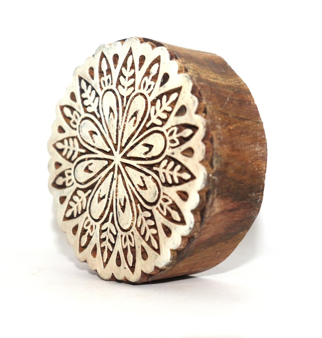 Wooden Indian Traditional Rangoli Design Printing Stamps, Blocks for ...