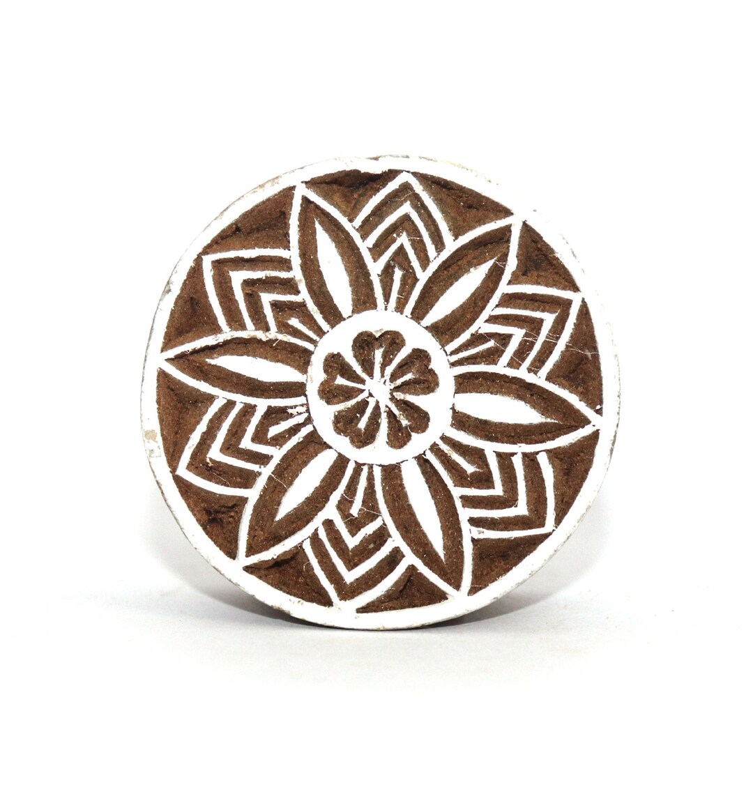 Wooden Indian Traditional Rangoli Design Printing Stamps, Blocks for ...