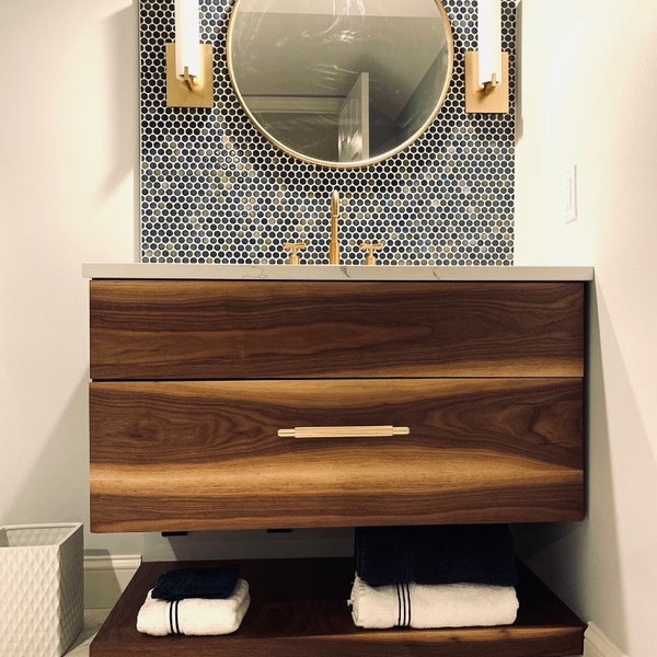 Walnut Vanity - Etsy