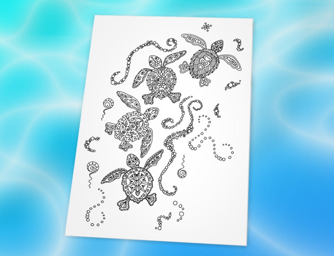 Turtle Sea - Etsy