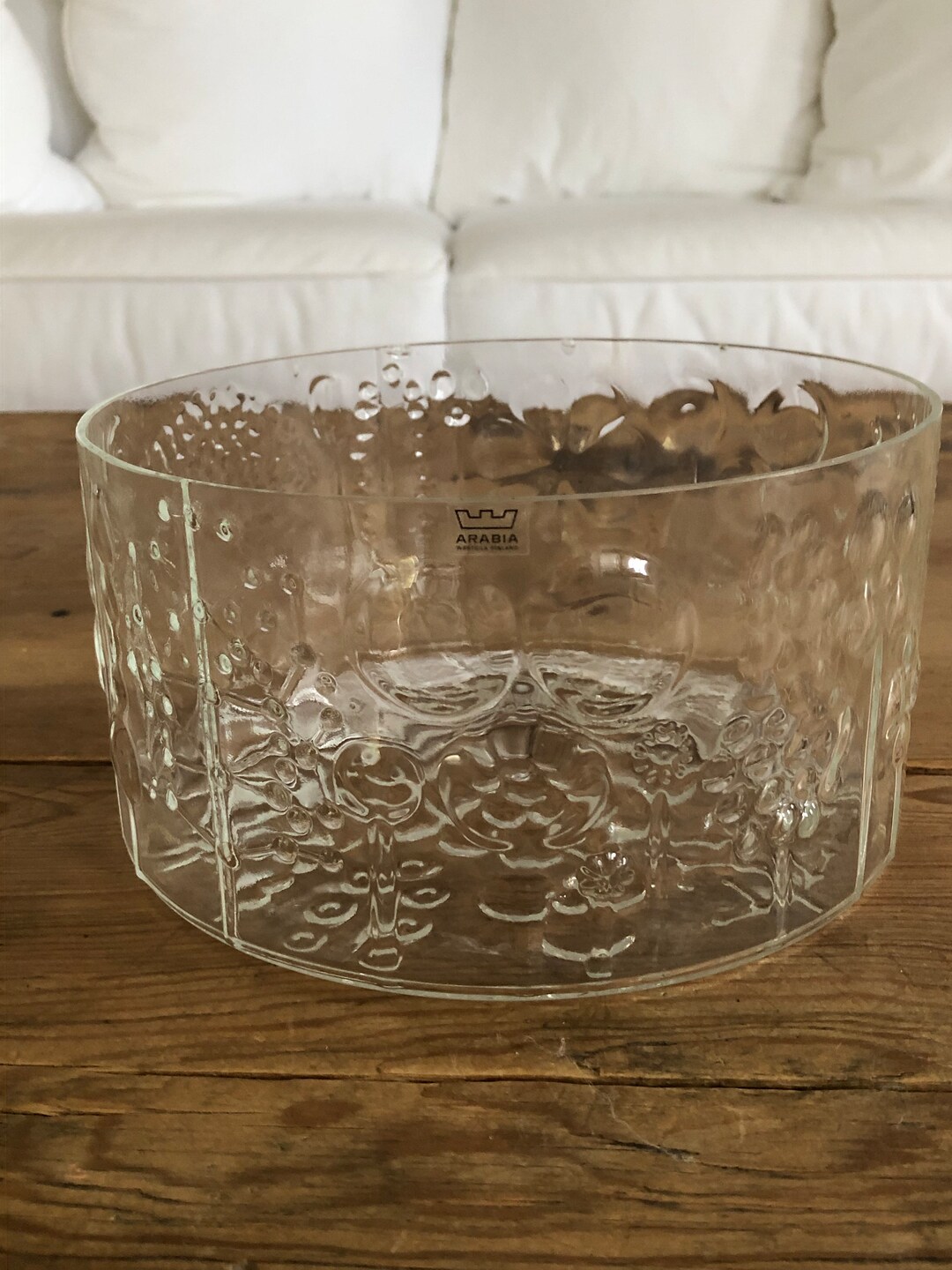 Arabia Finland Flora Pattern Glass Serving Bowl by Oiva Toikka - Etsy