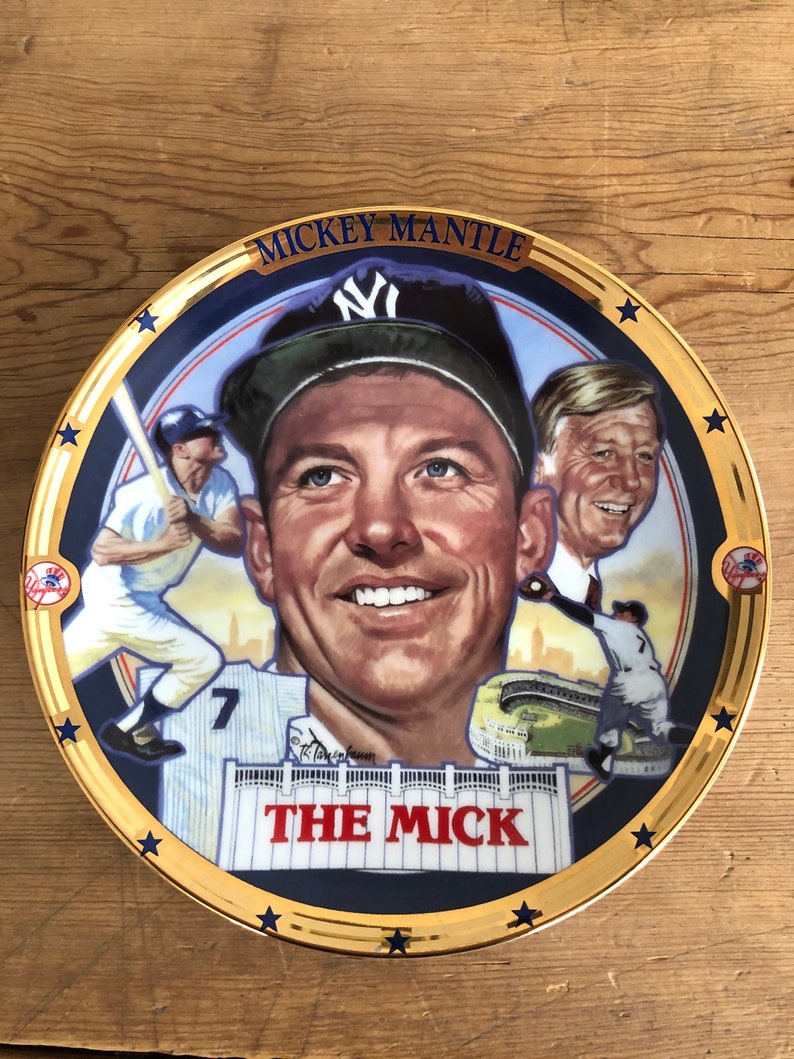 Hamilton Collection Mickey Mantle Plate-nib Mint Condition-the - Etsy
