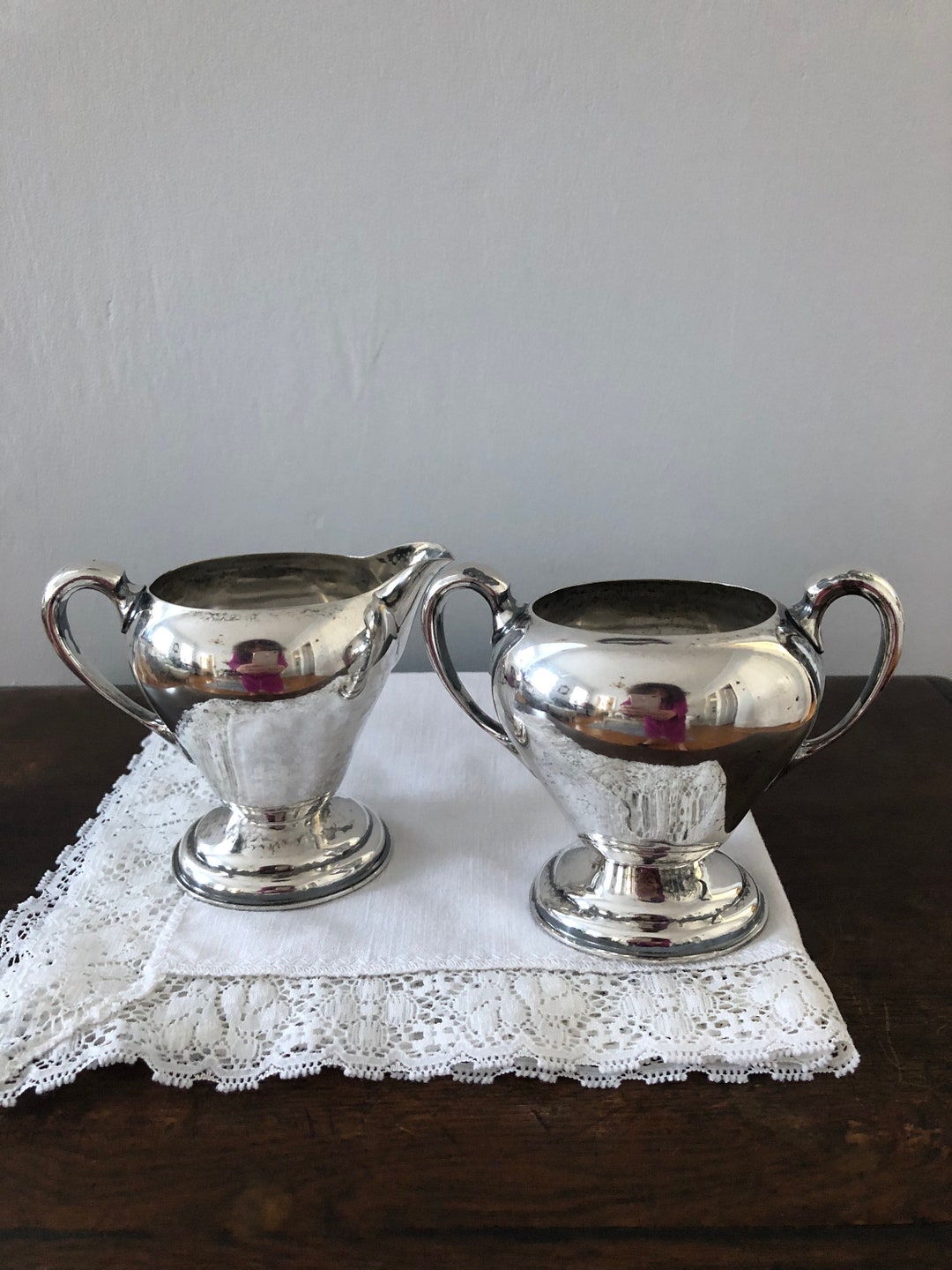 Antique Mulholland Silver Plate EPNS Sugar and Creamer-"loving Cup ...