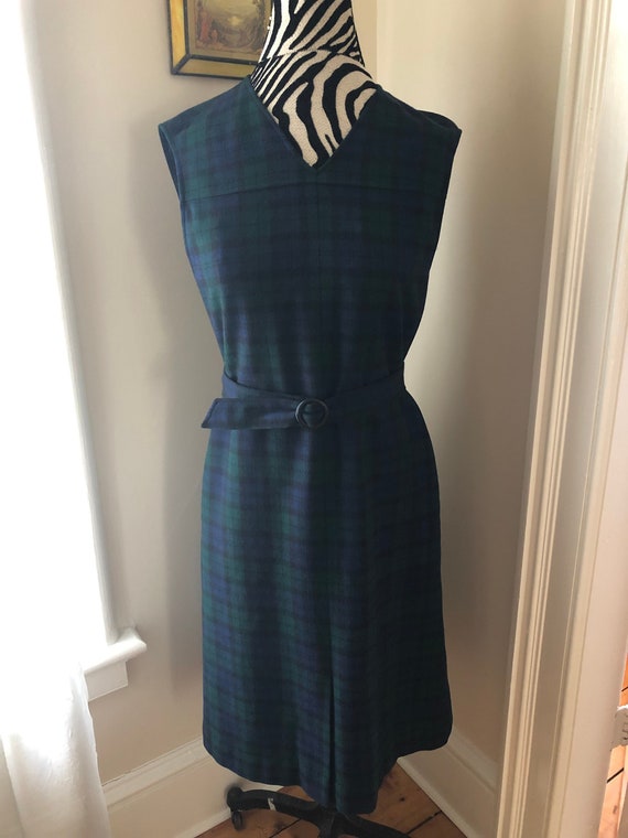 Pendleton Wool Tartan Plaid Dress/Jumper-Vintage Size… - Gem