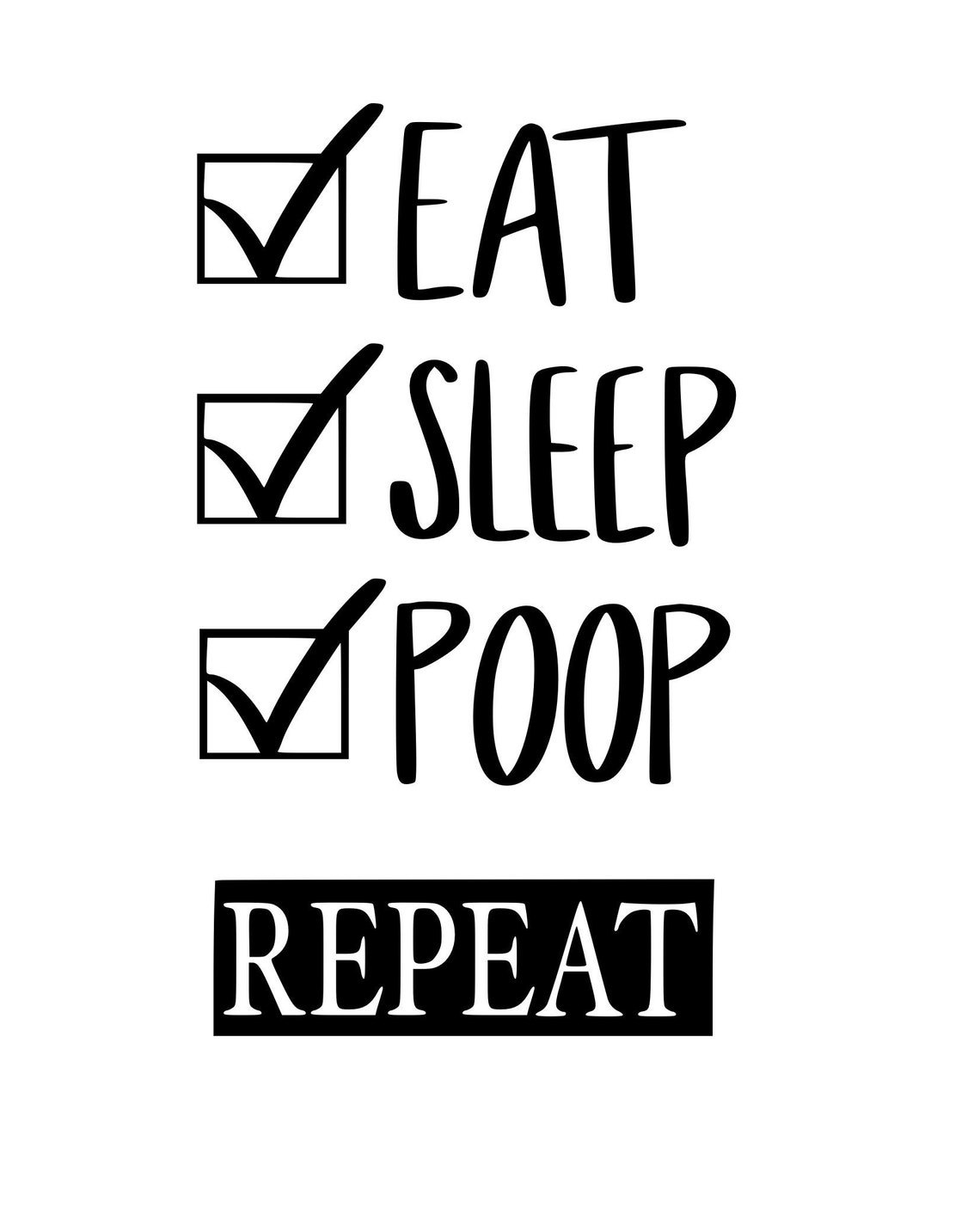 Eat Sleep Poop Repeat Svg Baby Onesie Svg Bib SVG Files Cricut - Etsy