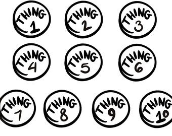 Thing 3 Svg | Etsy