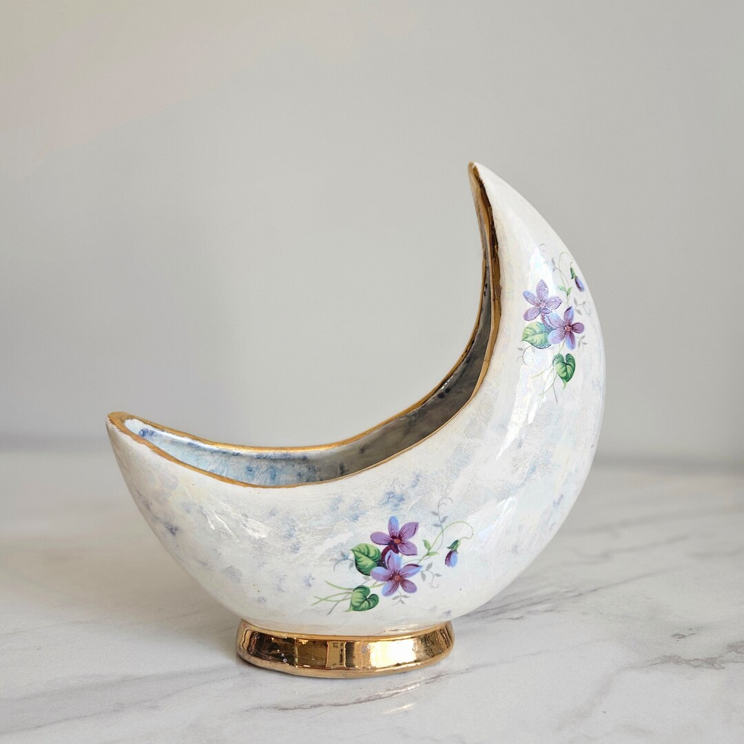 Vintage Handmade Crsecent Moon-shaped Ceramic Planter, Lunar - Etsy Canada