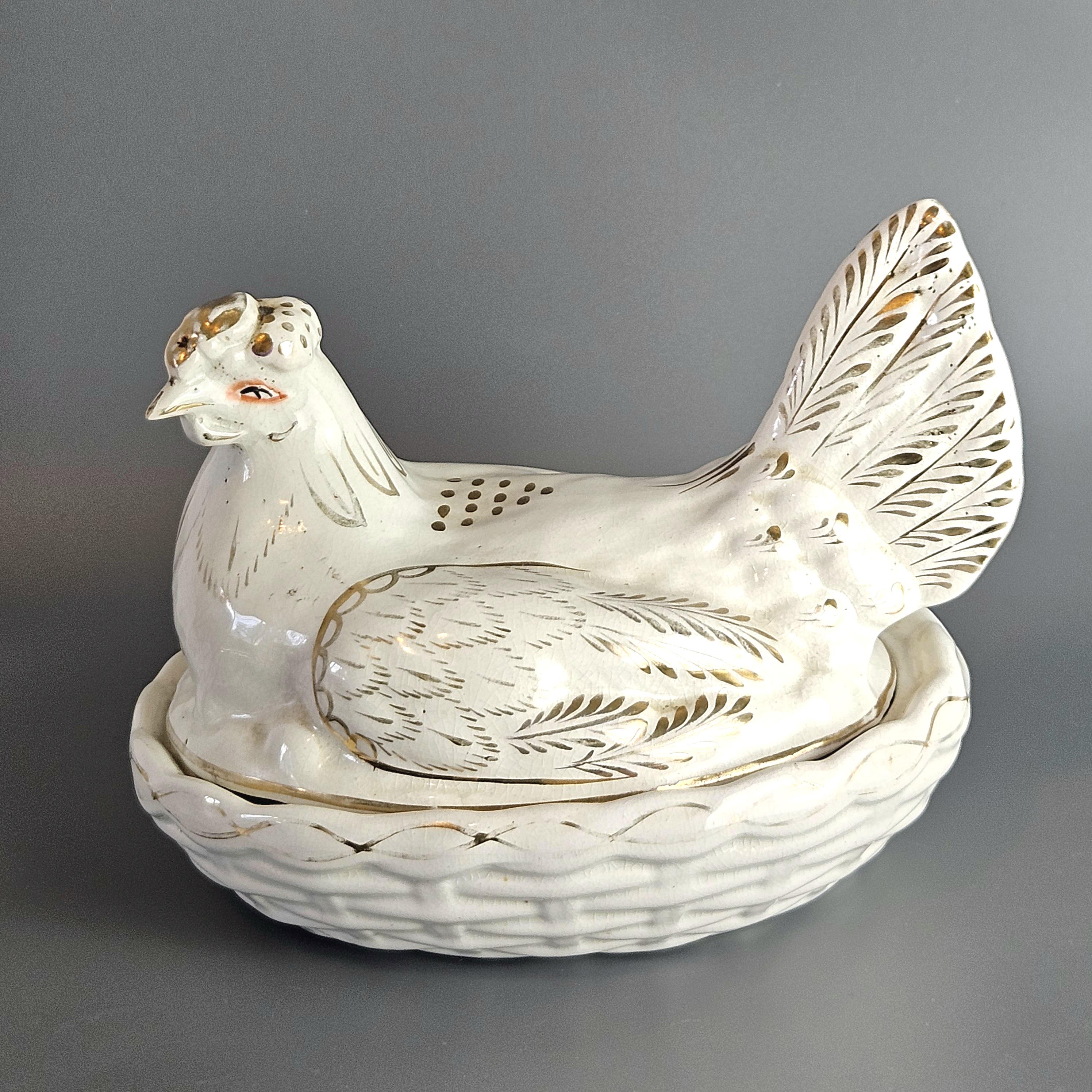 Antique Staffordshire Style Hen on A Nest Egg Box Tureen - Etsy