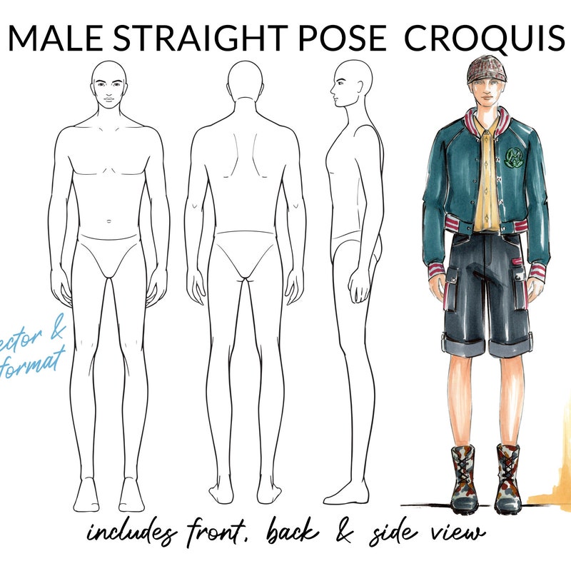 Male Fashion Pattern - Etsy UK