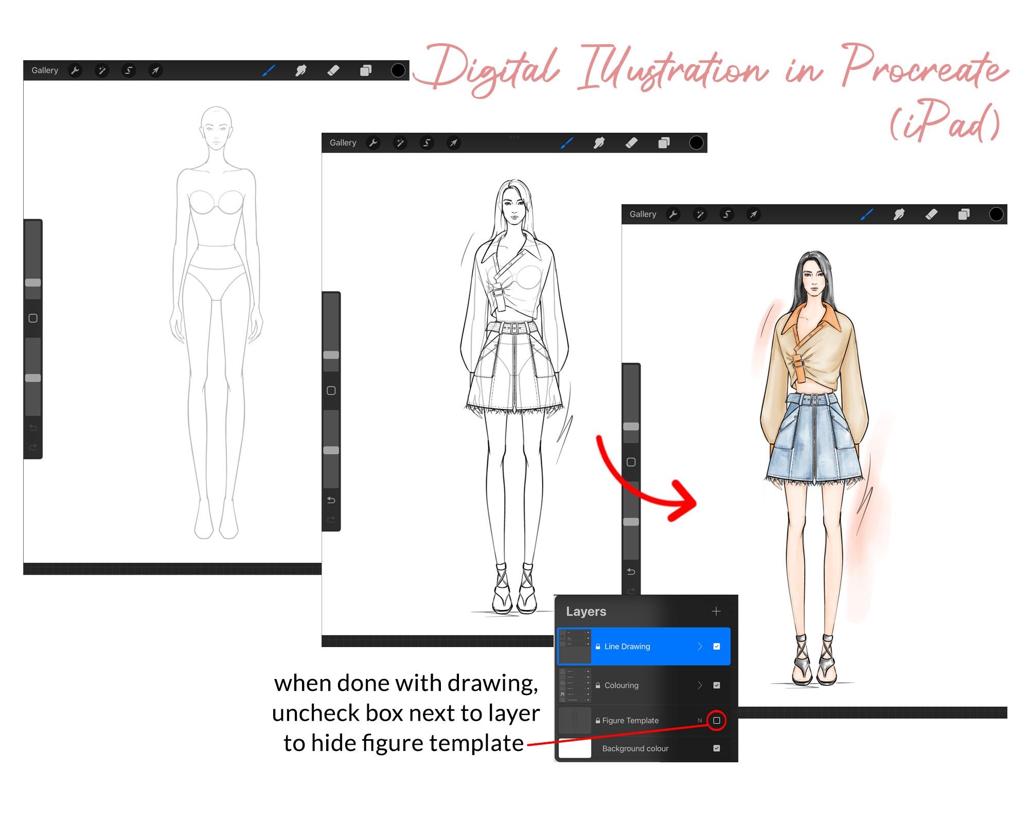 Female Croquis Digital Fashion Drawing Straight Poses Expanded Pack ...