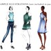 Side/three-quarter/back Pose Fashion Croquis Pack, Female Figure ...