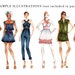 Hand-drawn Fashion Croquis Pack, Female Fashion Figure Template, Body ...