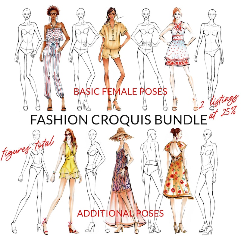 Drawing Poses Female - Etsy