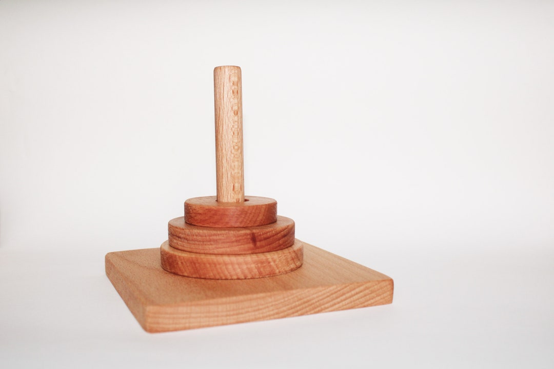 Montessori Stacking Discs on a Vertical Dowel, Gift for Kids - Etsy