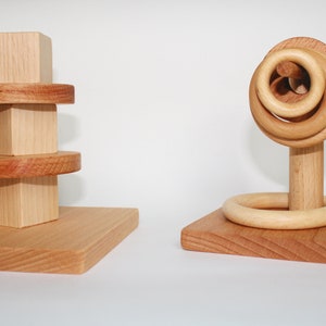Montessori Stacking Discs, Rings and Cubes on a Horizontal and Vertical ...