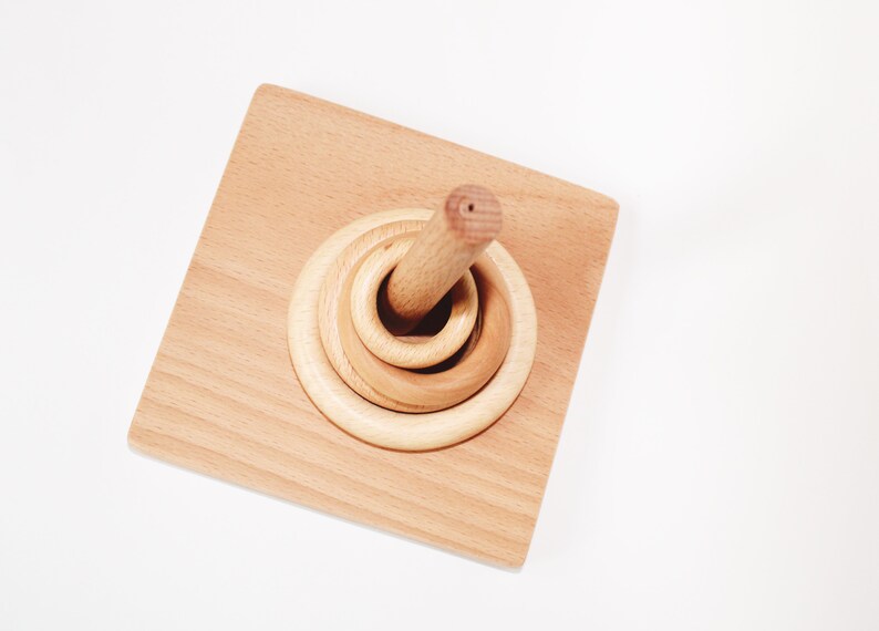 Montessori Stacking Rings on a Vertical Dowel Gift for Kids - Etsy