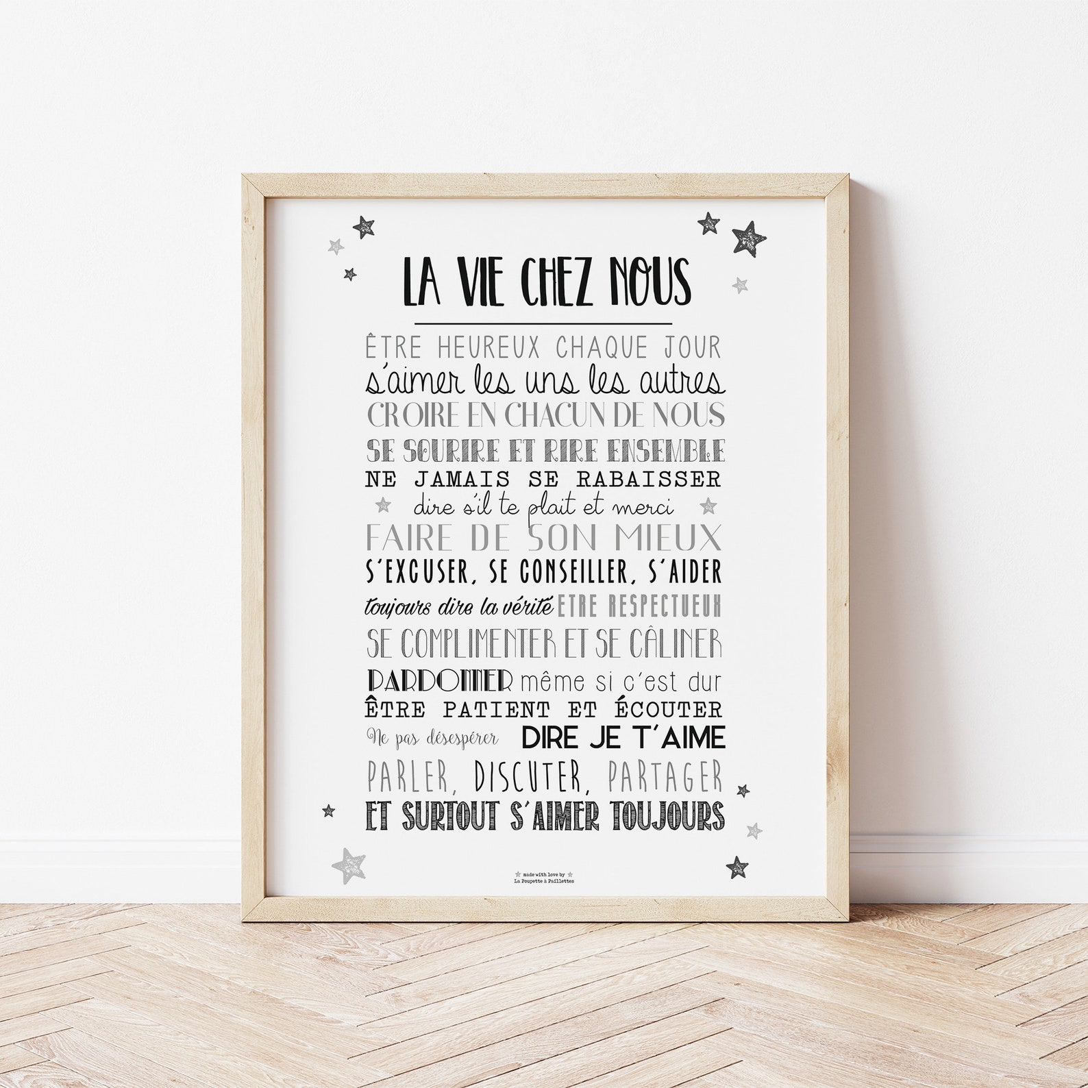 Affiche Les Règles de la Maison personnalisé - Etsy France