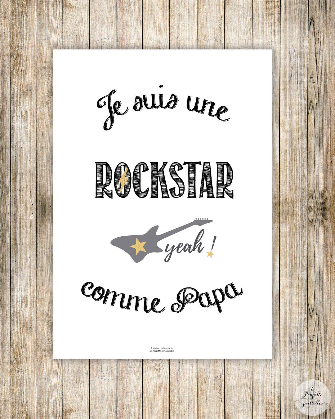 Destockage / Affiche A4 pour chambre d'enfant "Rockstar" - Etsy France