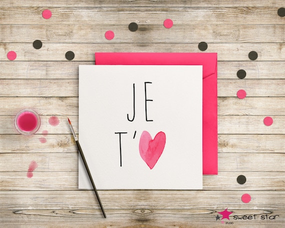 Love Card Watercolor Heart | Etsy