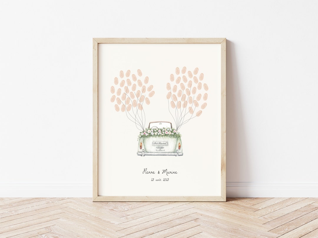 Personalized Tandem Footprint Tree on Rigid Cardboard, Canvas Frame or ...