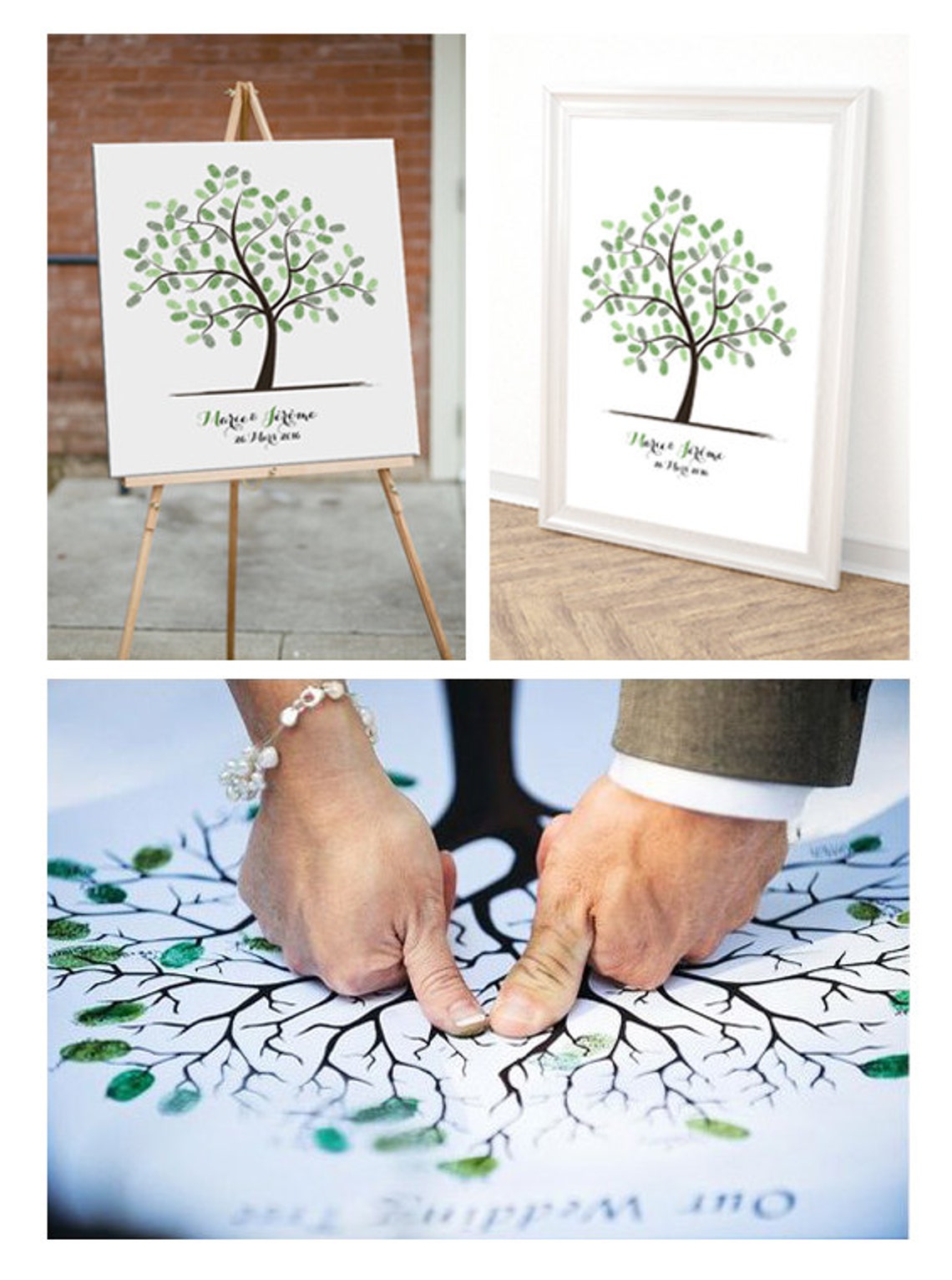 Custom Fingerprint Tree on Rigid Cardboard or PDF File - Etsy UK